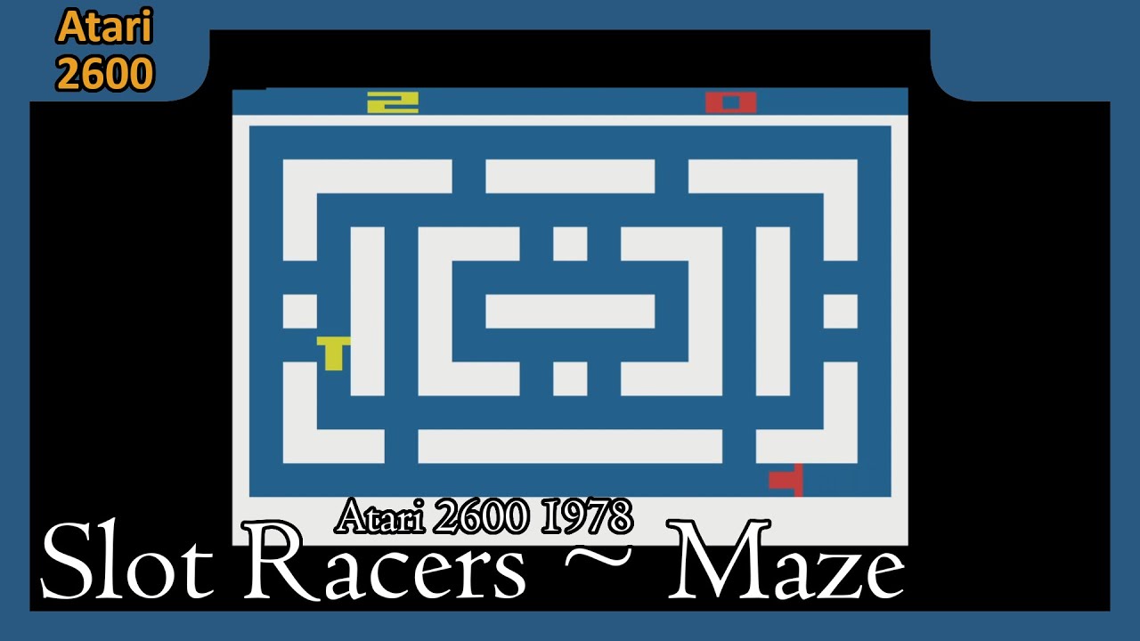 [1978-07] [Atari 2600] Slot Racers ~ Maze - Gameplay - YouTube