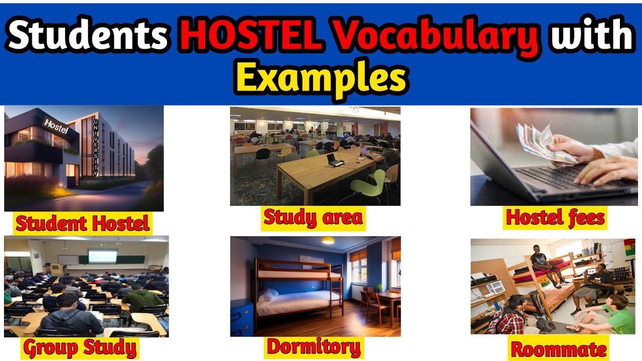 Students HOSTEL Vocabulary | Hostel with Examples | Daily English ...
