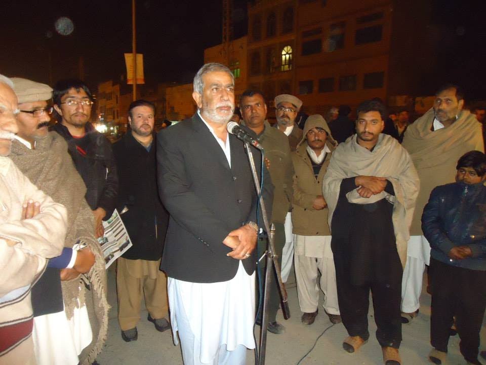 IRC Chief Executive Maj (Retd.) Syed Hasnain Haider leading the Protest ...