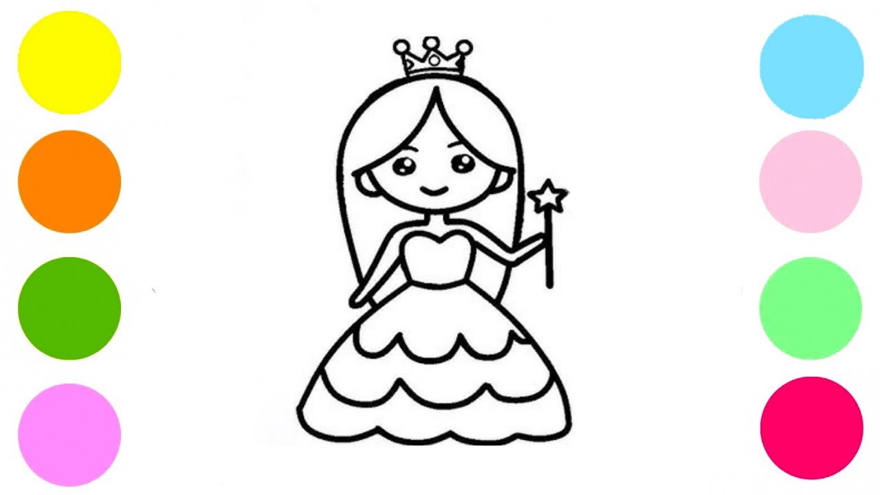 How To Draw a Beautiful Princess Step by Step for Kids - YouTube