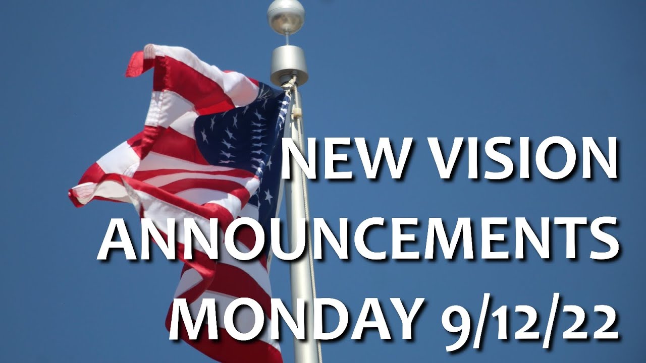 Morning Announcements (Monday, September 12, 2022) - YouTube