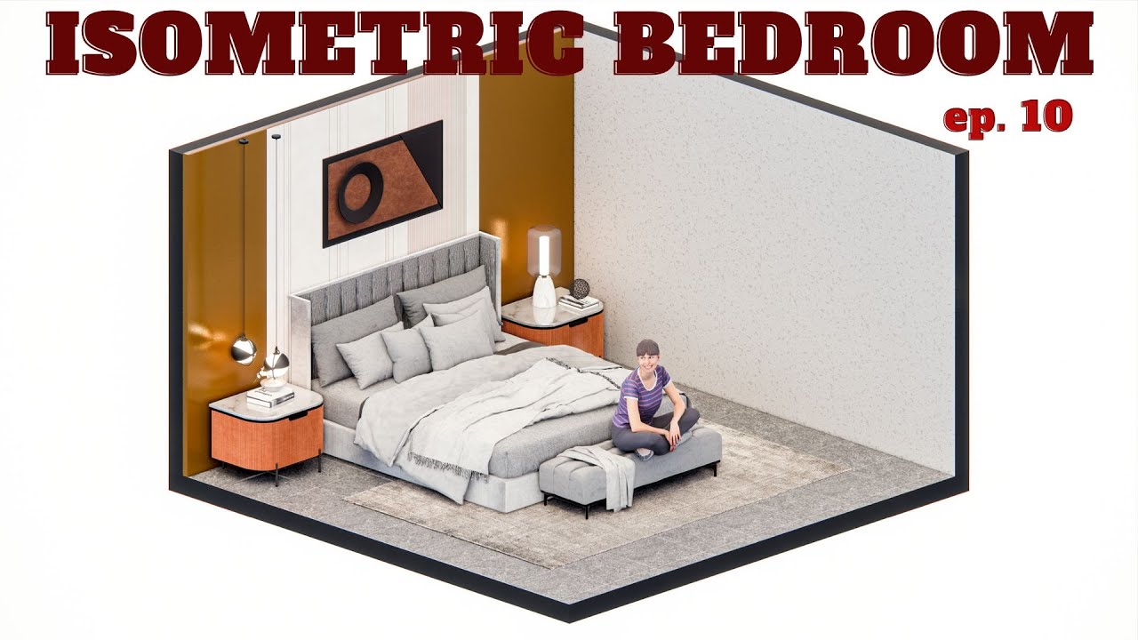 Rendering a Isometric 3D Bedroom ep. 10 | Enscape Tutorial - YouTube