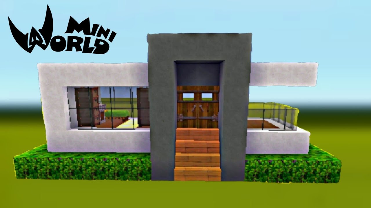 Cara Membuat Rumah Modern Sangat Mudah - Mini World Block Art #22 - YouTube