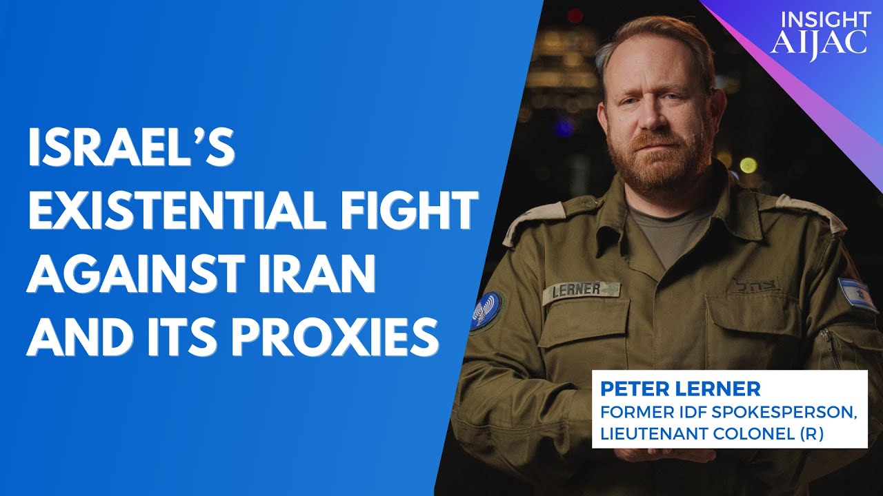 AIJAC's Joel Burnie in conversation with former IDF spokesperson ...