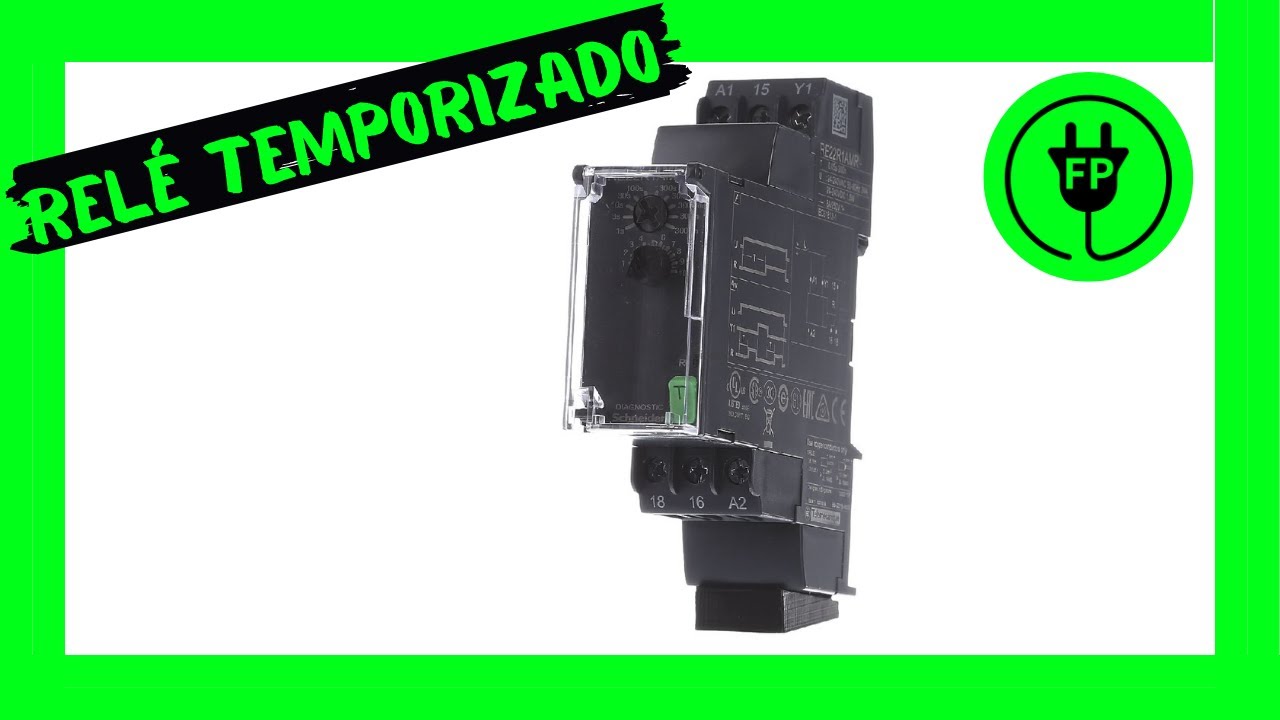 Relé eléctrónico temporizado a la conexión Schneider RE22R1AMR - YouTube