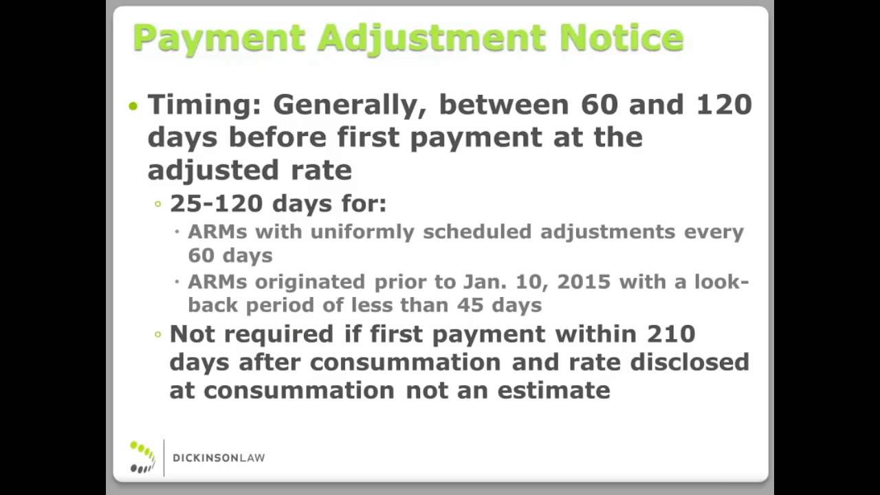 ARM Adjustment Notices - YouTube
