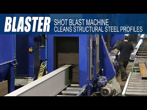 Ocean BLASTER Shot Blast machine for surface cleaning of all structural steel profiles