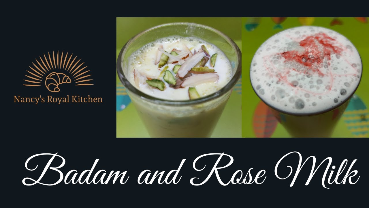 Badam Milk | Rose Milk | Badam Kheer | Badam Milk recipe | Rose Milk ...