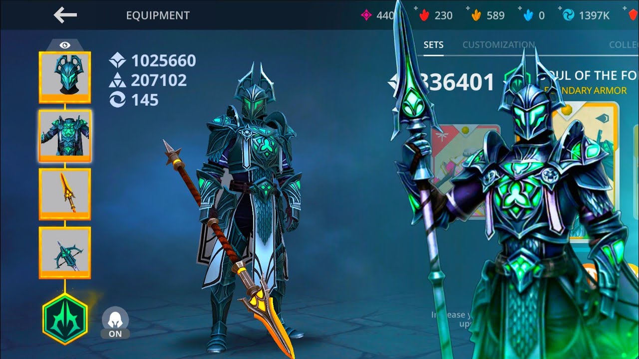 Shadow fight 3 | Free BURIED CENTURION Set | Review & Upgrade Lvl 3 ...