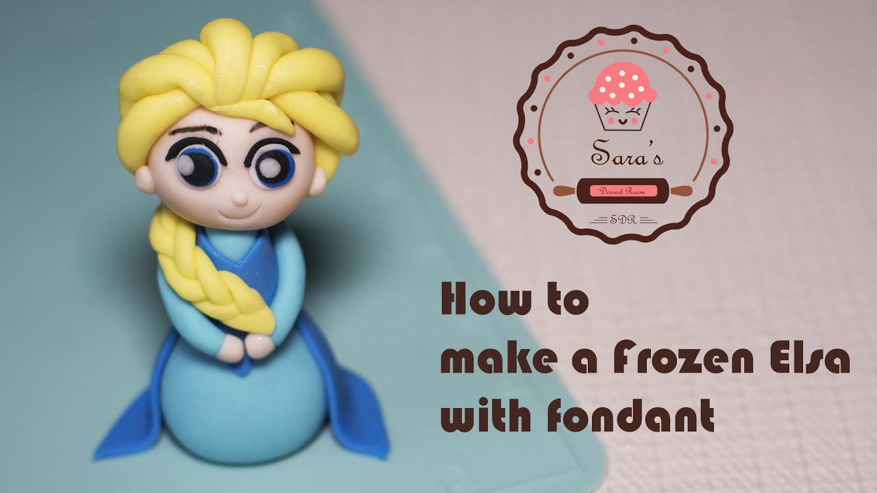 How to make a Frozen Elsa as cake topper with fondant - YouTube