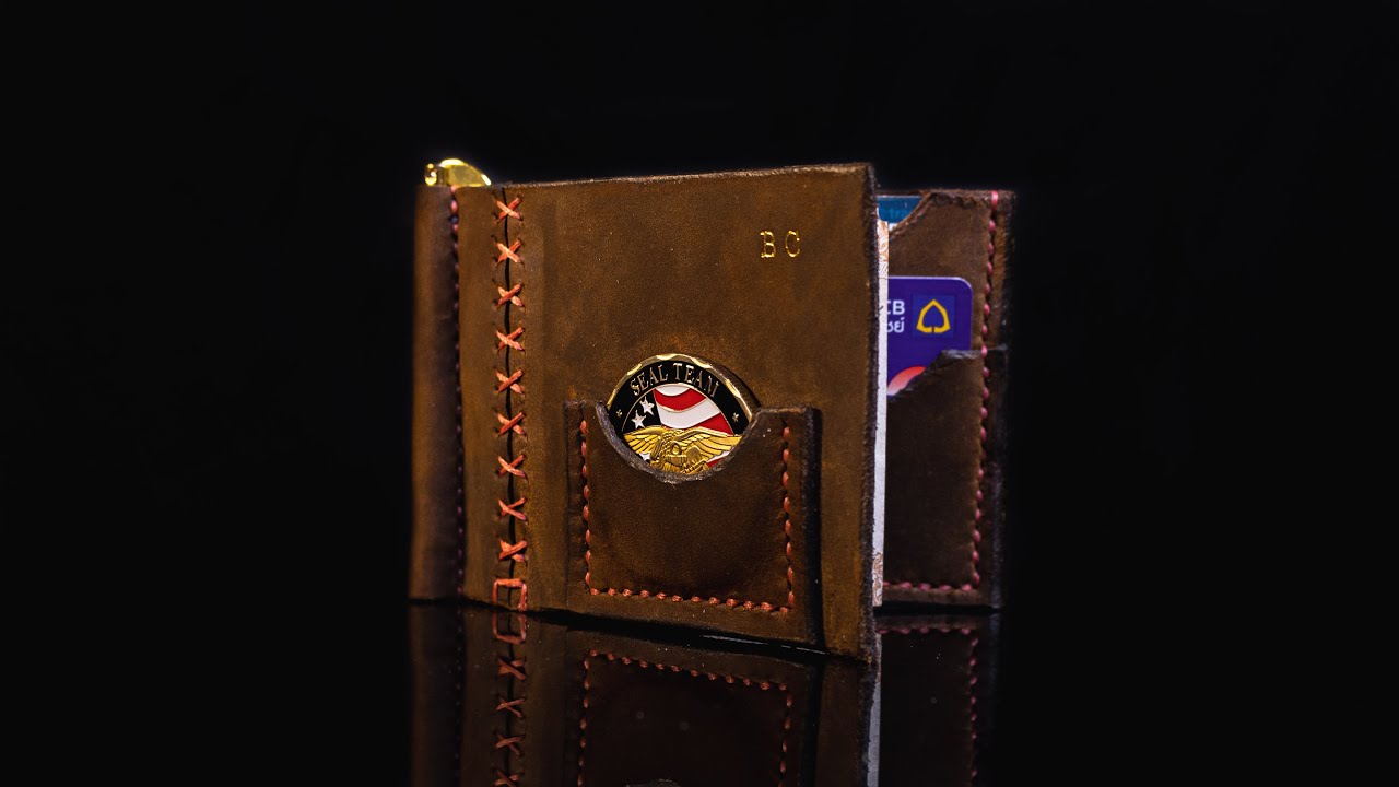 Making a challenge coin holder wallet // Handmade 4k - YouTube