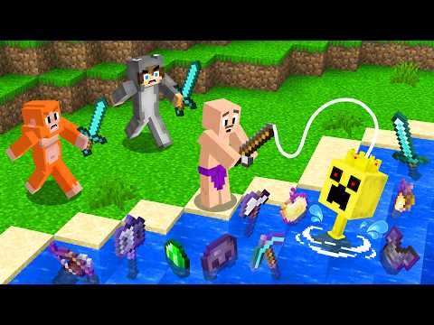 Minecraft Hunters VS Speedrunner but FISHING IS SECRETLY OP