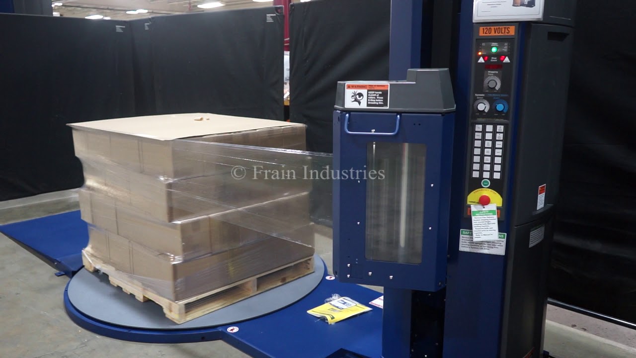 Lantech Stretch Wrapper Semi Auto Q300 demonstration - YouTube