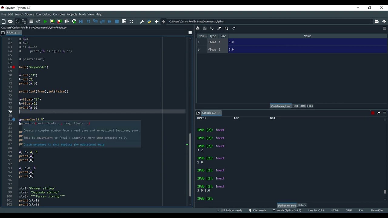 Palabras clave y tipos de datos en Python | | UPV - YouTube