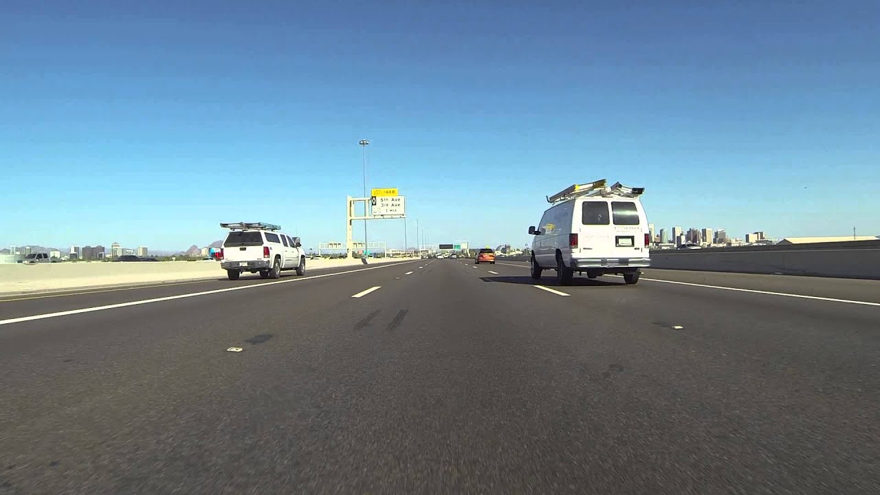 Driving the I-10 Papago Freeway through the Deck Park Tunnel, Phoenix ...