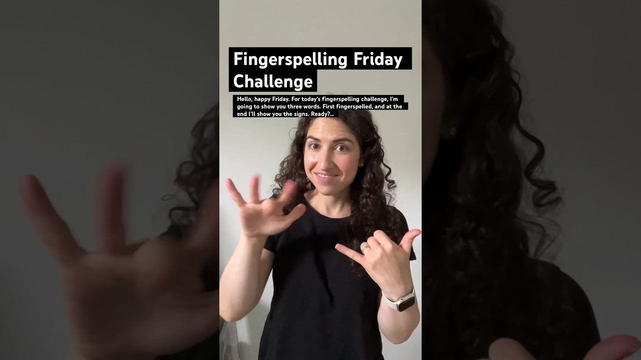 3-sign sentence: Fingerspelling Friday in ASL - YouTube