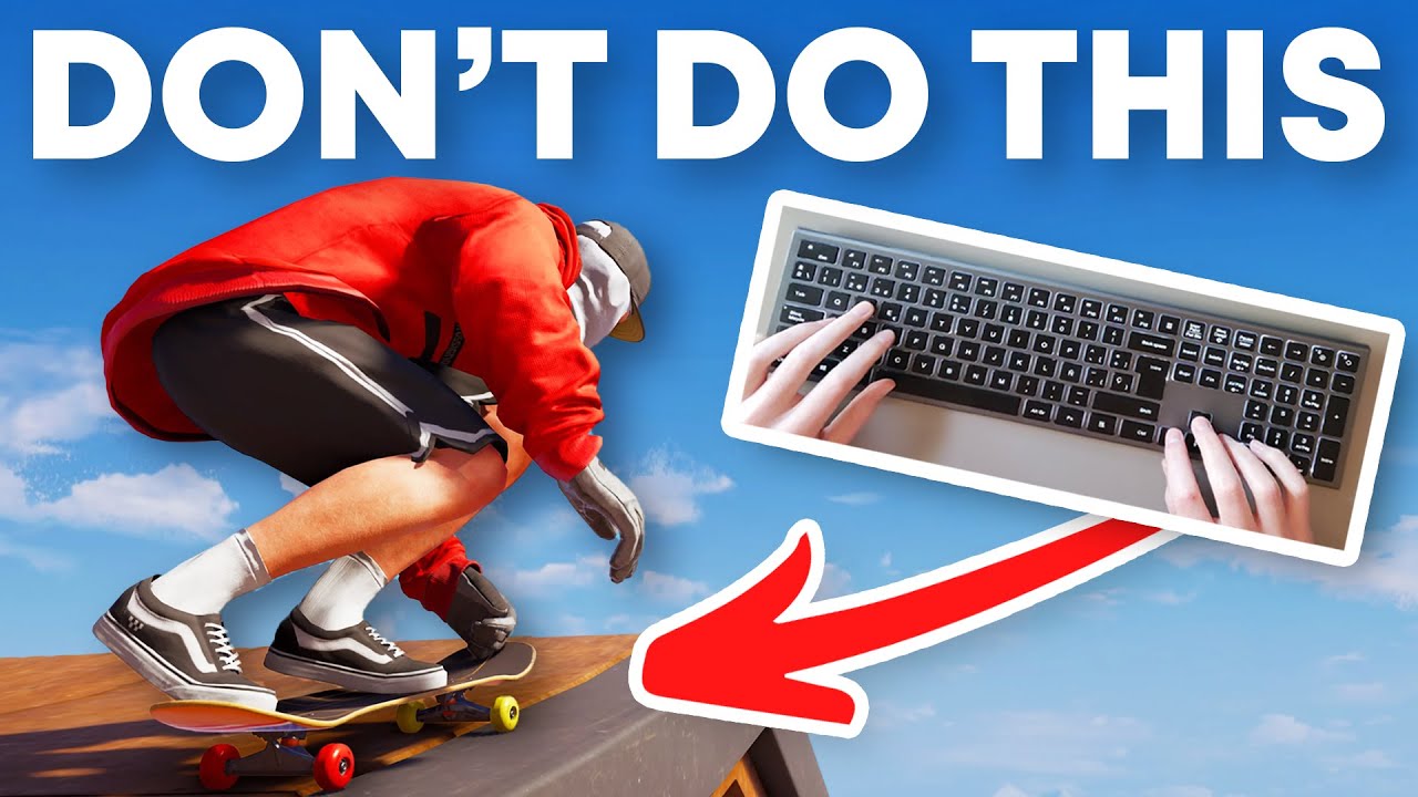 Trying To SKATE With a KEYBOARD in Riders Republic (Handcam) - YouTube