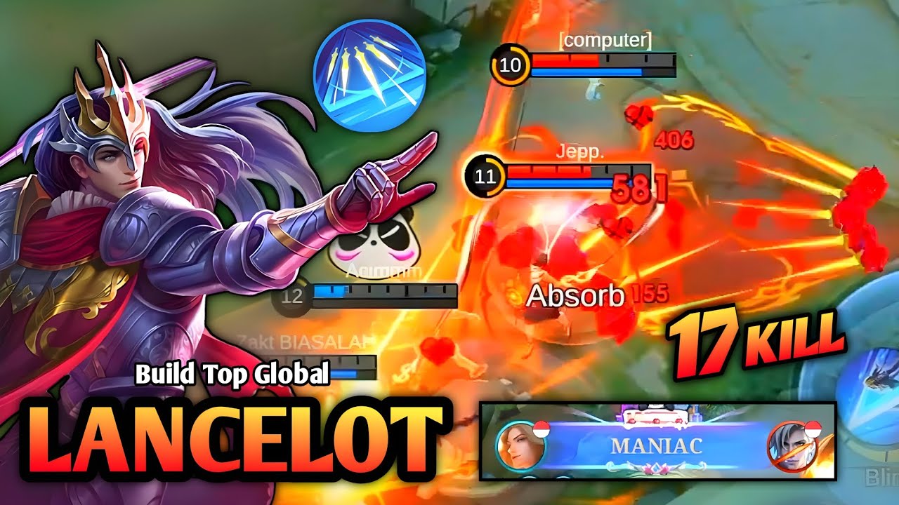 LANCELOT BUILD EMBLEM TOP GLOBAL AUTO MANIACC‼️‼️ | MOBILE LEGENDS ...