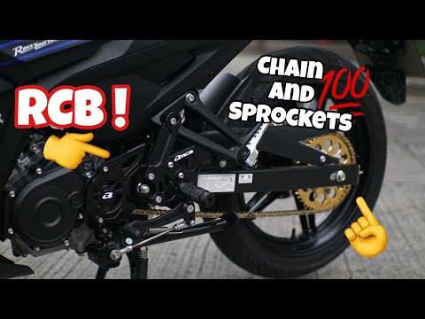 SNIPER 155R PARTS INSTALL | RCB S2 V2 REARSET & MARUTI CHAIN AND ...