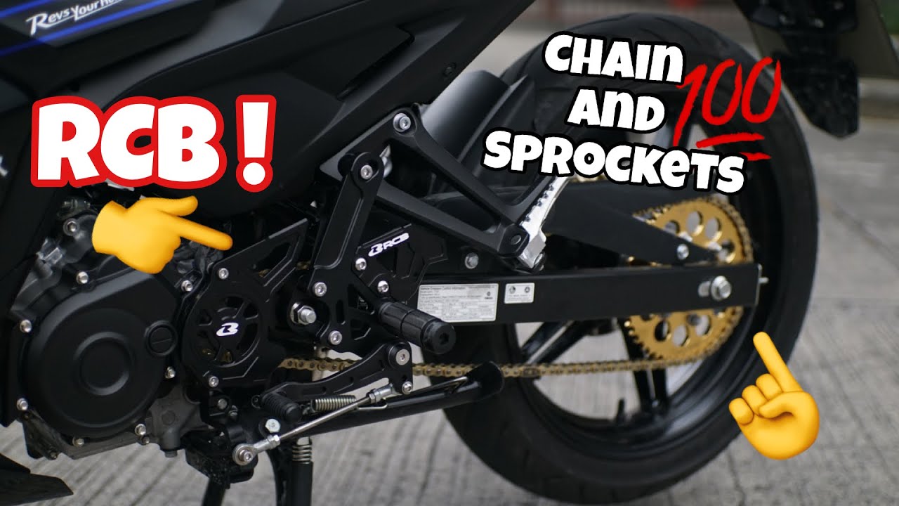 SNIPER 155R PARTS INSTALL | RCB S2 V2 REARSET & MARUTI CHAIN AND ...