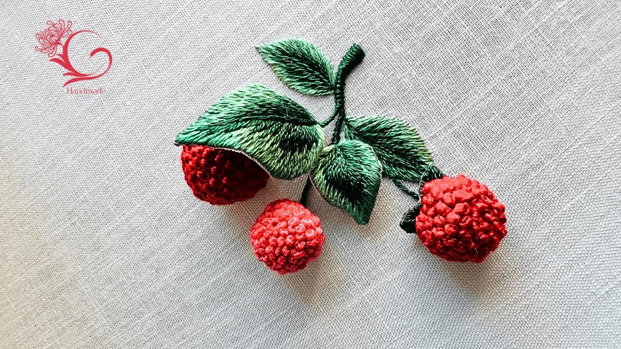 3D Raspberry Embroidery Tutorial - A Stunning Piece for Beginners ...