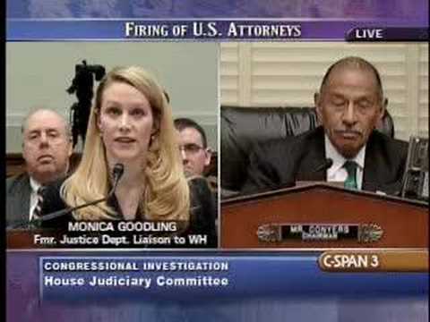 Monica Goodling testifies to John Conyers (Part 2) - YouTube