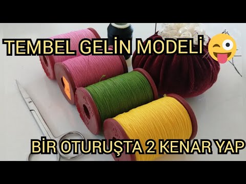 TEMBEL GELİN İĞNE OYASI 😀 BİR OTURUŞTA 2 KENAR YAP 😍 KOLAY İĞNE OYASI #HERMOSAFLOR #HANDARBEİSTMO
