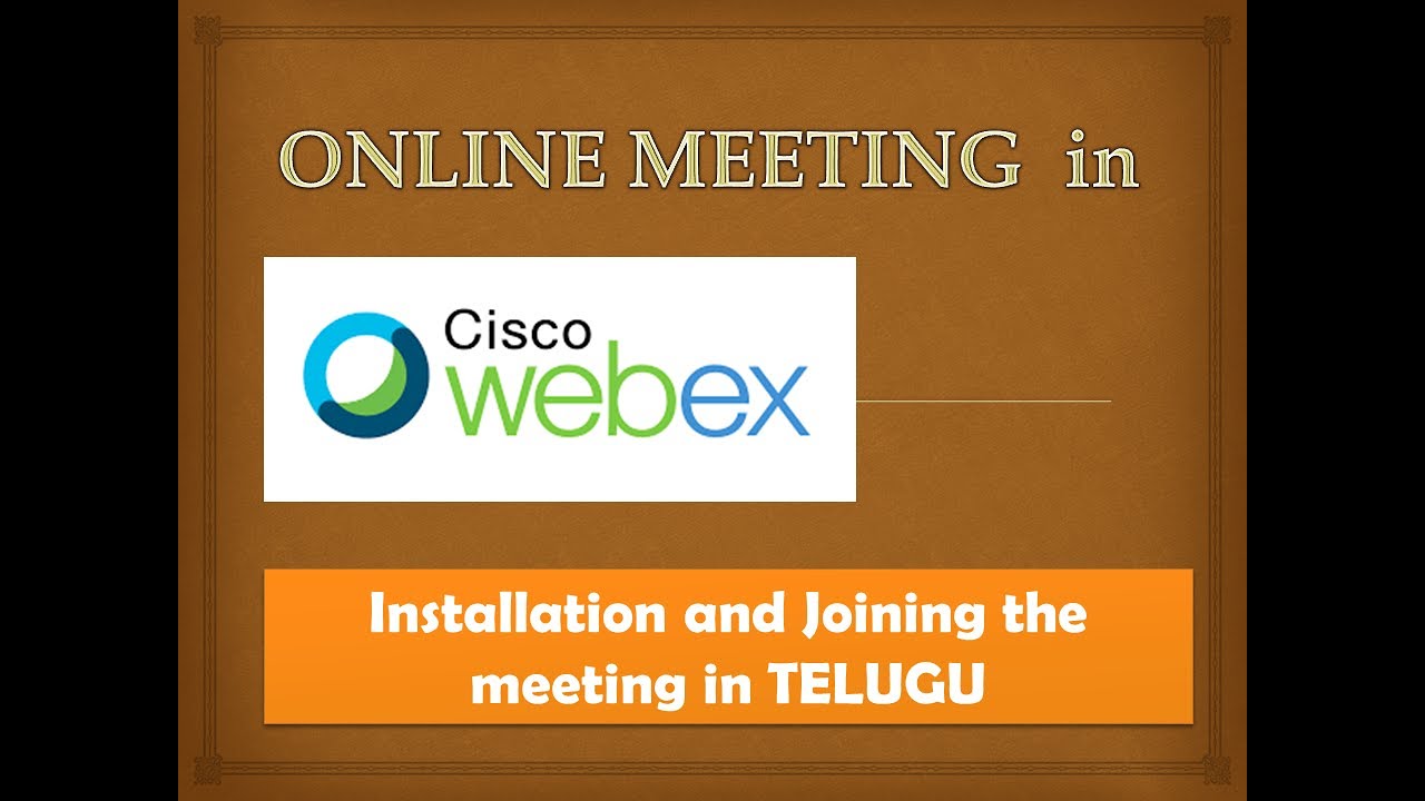 CISCO WEBEX Meeting - How to attend meeting & How to host meeting in ...