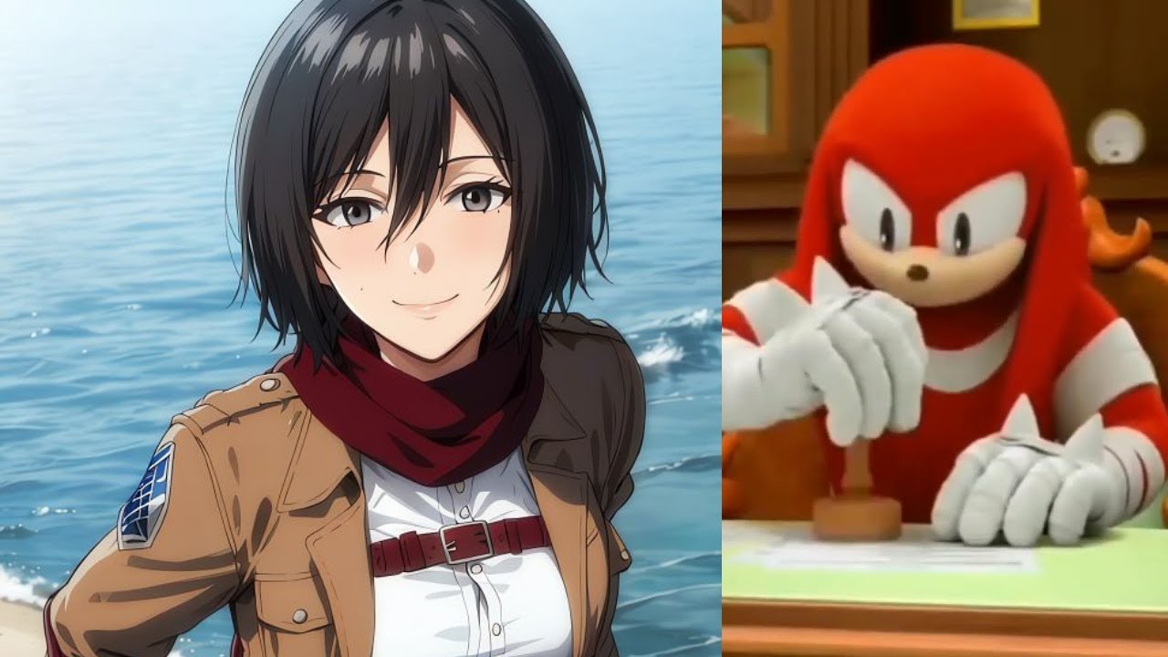 Knuckles rates Attack on Titan Girls #attackontitan #knuckles - YouTube