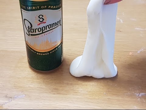 How to make Fluffy Beer Slime Without Shaving Foam NO BORAX OR LIQUID ...