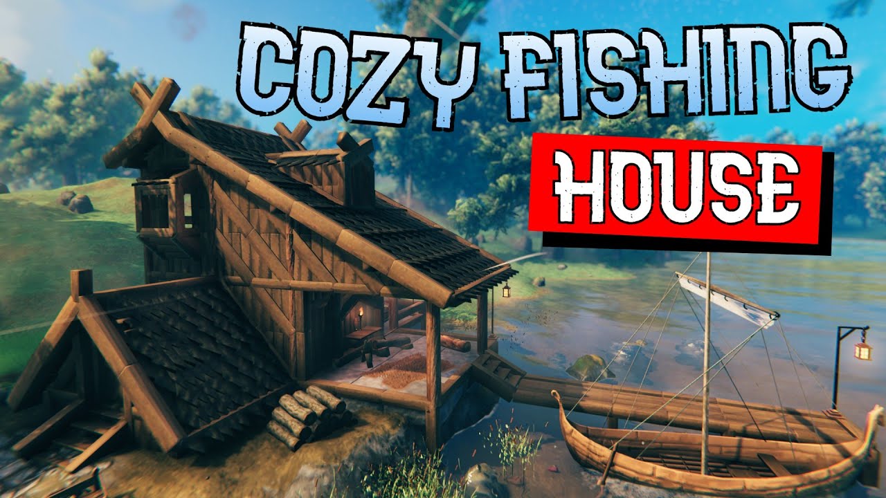 How to Build a COZY Fishing House | Valheim - YouTube