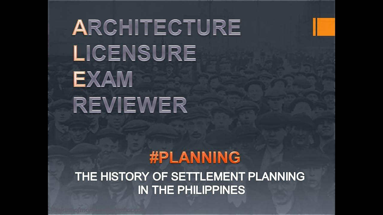 ARCHITECTURE LICENSURE EXAM REVIEWER - PLANNING - YouTube