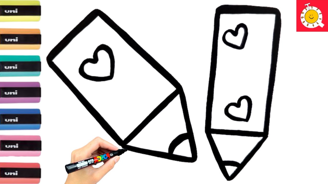 How to draw Pencil step by step For Kids|| Drawing for kids - YouTube