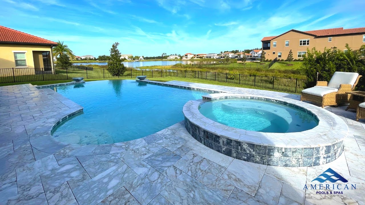 Curve Meets Geometric - Custom Infinity Pool and Spa | American Pools ...