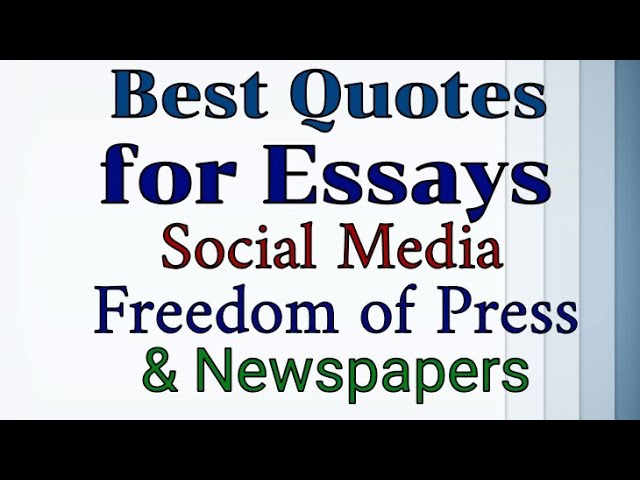 Freedom Of Press Quotes