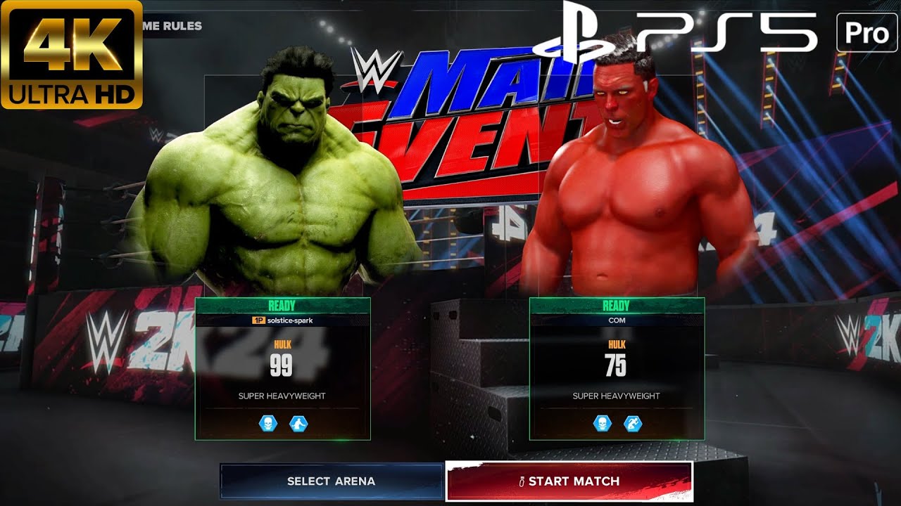 Hulk vs Red Hulk in WWE 2K24 | 4K60FPS PS5 PRO - YouTube