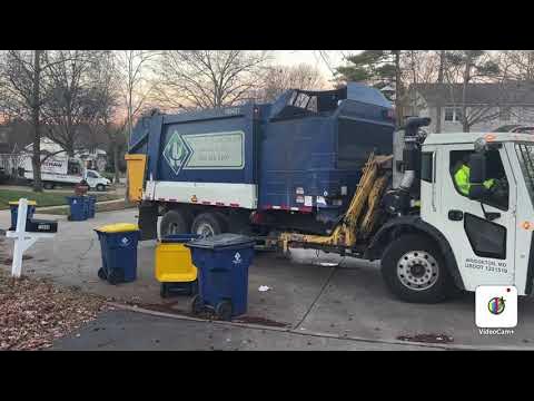 Waste connections Mack Heil Python collecting recycling - YouTube