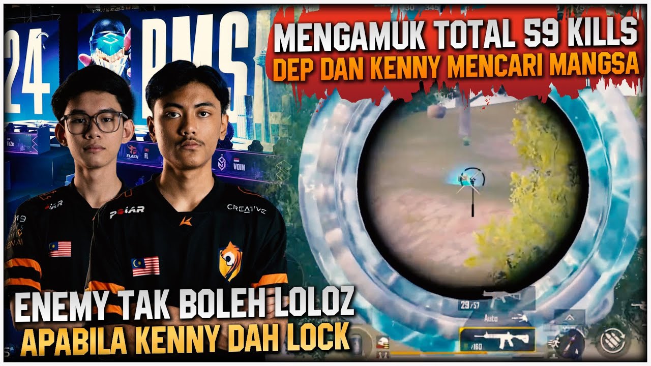 Mengamuk Total 59 Eliminations🤯‼ Enemy Tak RIlek Terjumpa Kenny Dan Dep ...