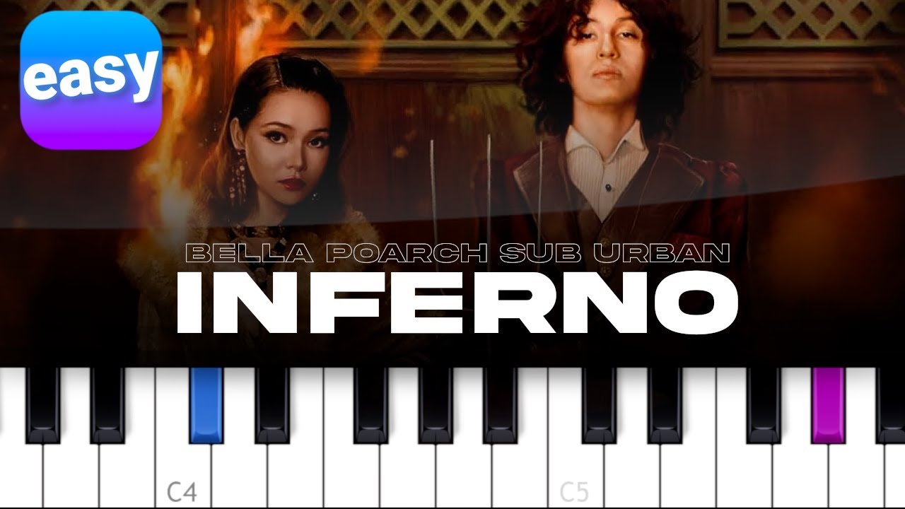 Sub Urban & Bella Poarch - INFERNO - EASY PIANO TUTORIAL - YouTube