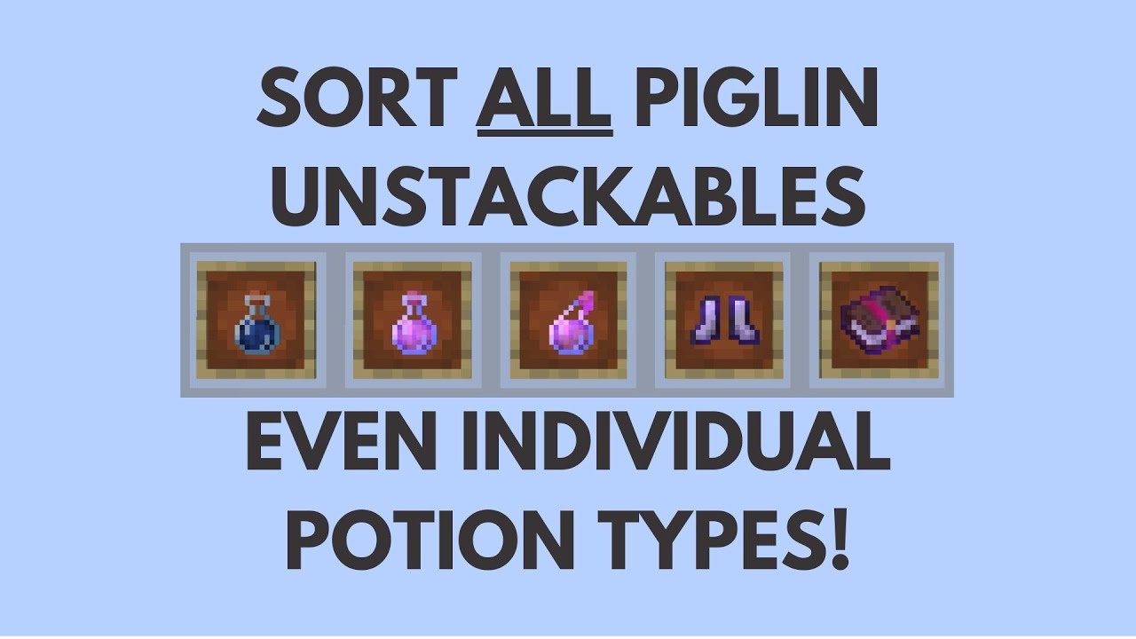 Proof of Concept: Sort Individual Potion Types - YouTube