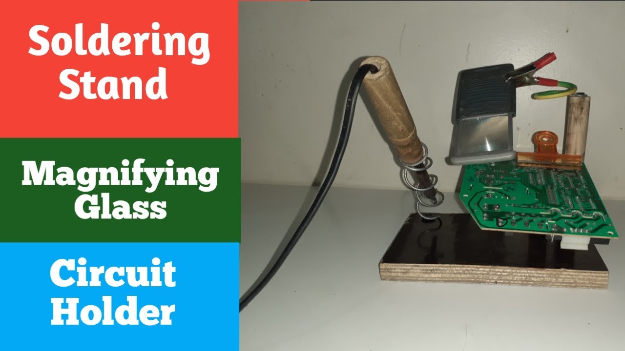 DIY Soldering stand with magnifying glass holder @makcyber - YouTube