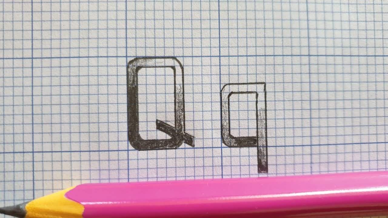 PISMO TECHNICZNE Typu B Litera Q h=10mm. GRAPH LETTERING. Letter Q ...