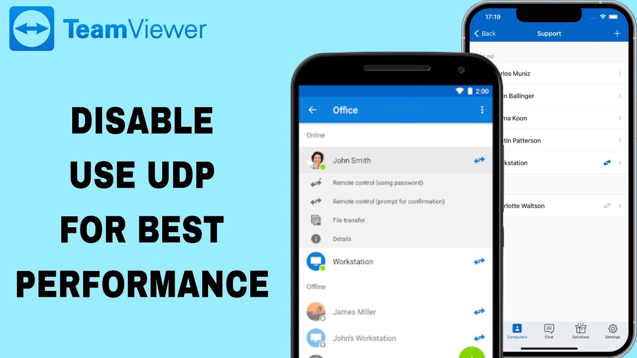 How To Disable Use Udp For Best Performance On TeamViewer App - YouTube