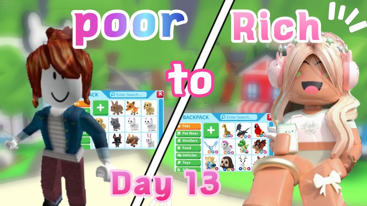 My inventory grew so fast Poor to Rich Challenge in adopt me - YouTube