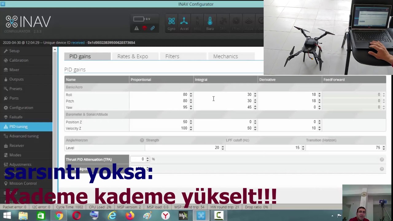08- Omnibus QuadCopter Drone iNAV Temel PID Ayarları - Drone inav basic ...