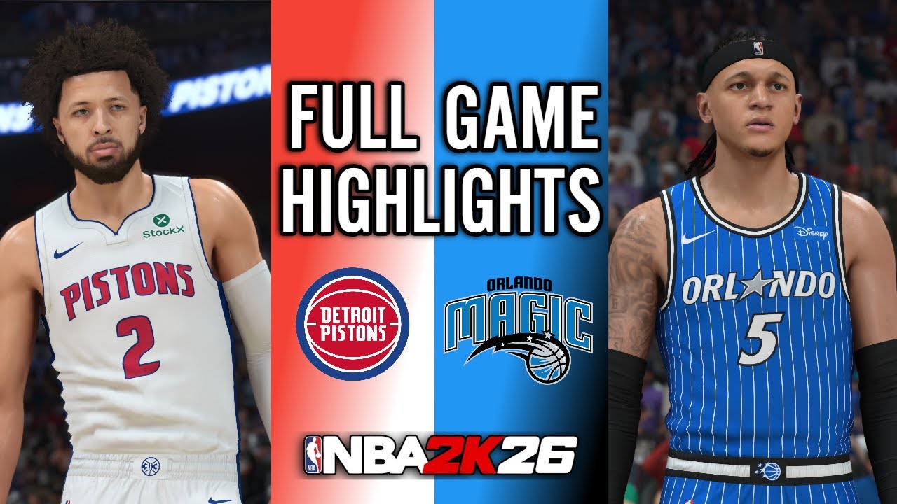 Magic vs Pistons | Full Game Highlights | NBA 2K26 Simulation - YouTube
