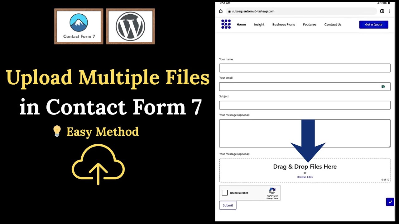 How to upload multiple files in contact form 7 | contact form 7 file upload tutorial (wordpress ...