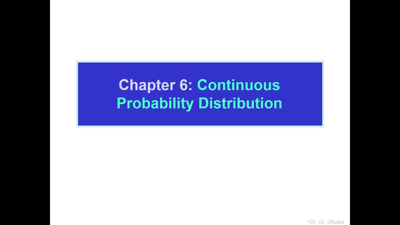Continuous Probability Distribution (Introduction to Normal ...