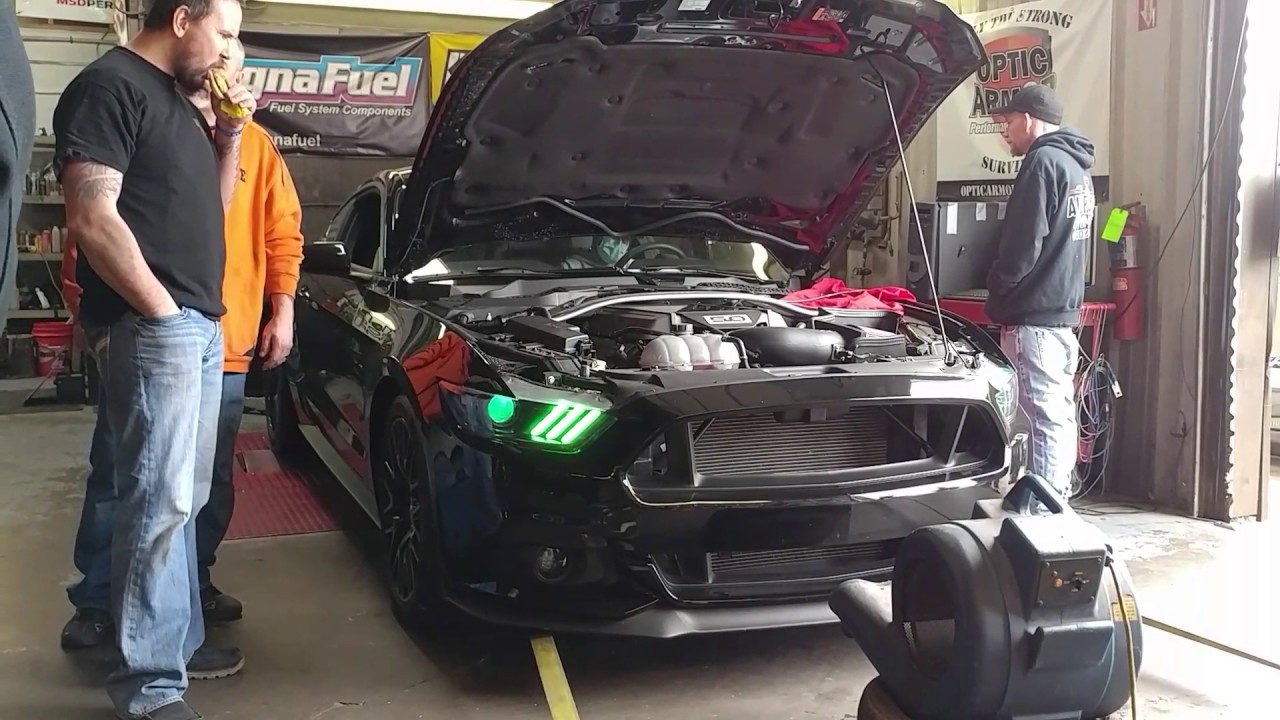 2017 Mustang Dyno JLT CAI & BAMA E85 Tune - YouTube