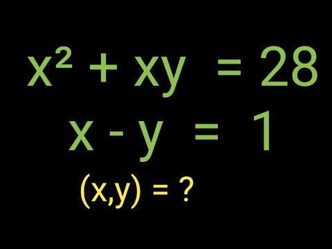 A Nice Simultaneous Equations || How to solve for ( x,y)? - YouTube